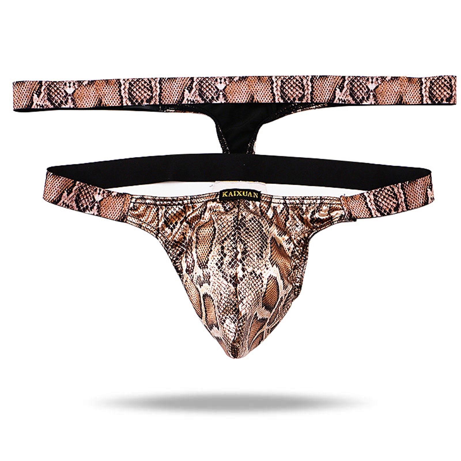 Sexy python patterned jumpsuit with thong straps – versaley